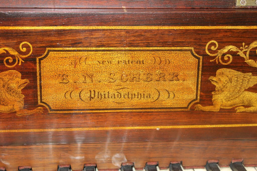 1828-1833 Scherr square piano (Philadelphia) | Jack Wyatt Museum